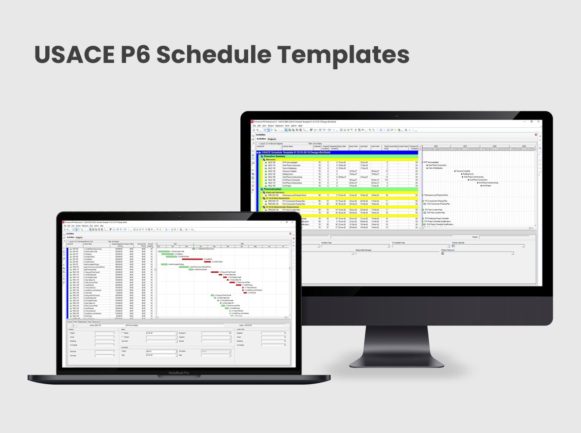 USACE P6 Schedule Template Files | CPM Schedule Solutions | Construction Scheduling Consulting ...